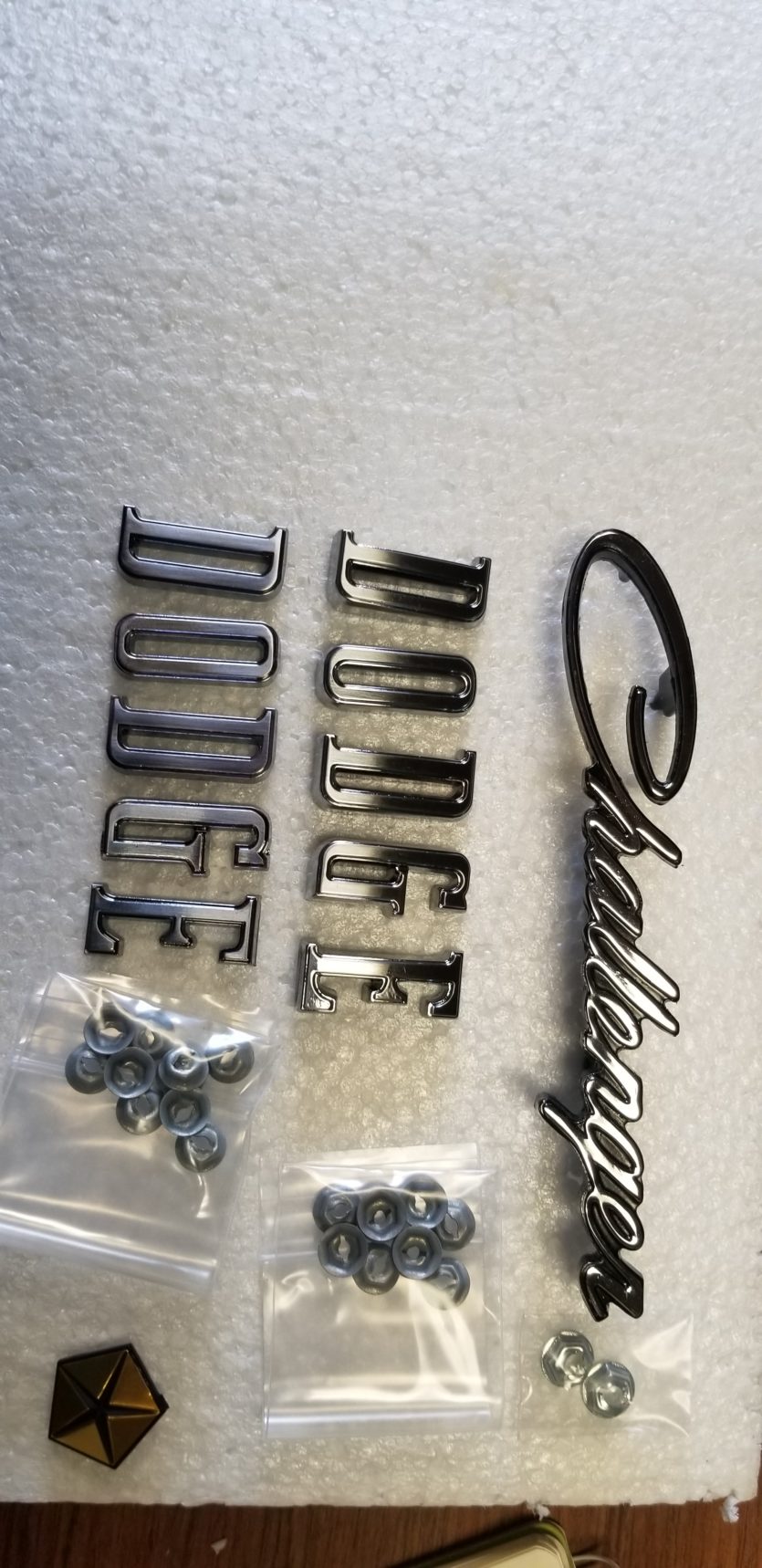 72-74 Challenger Emblem Set Grille Hood Pentastar and Tail Panel ...